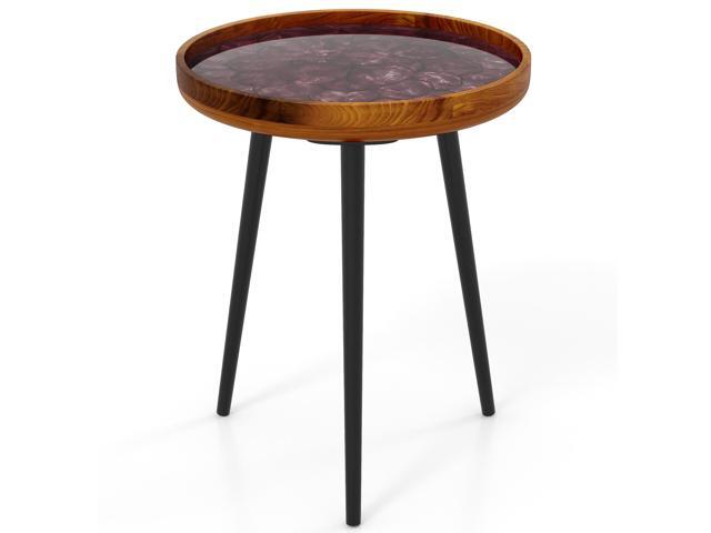 Click here for SlickBlue 16 Inch Round End Table with Sea Shell D... prices