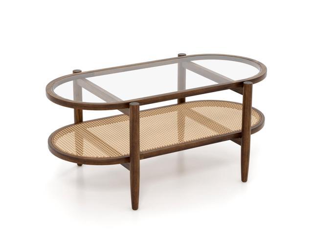 Click here for SlickBlue 2-Tier Coffee Table with Tempered Glass... prices
