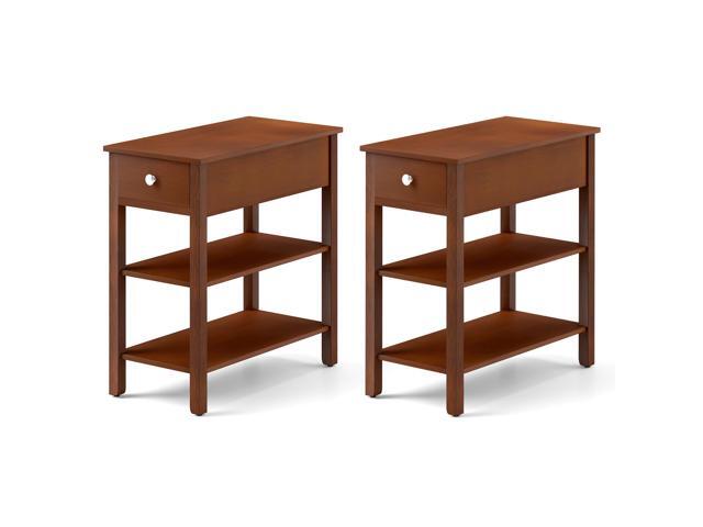 Click here for SlickBlue 3-Tier Narrow End Table with Drawer and... prices