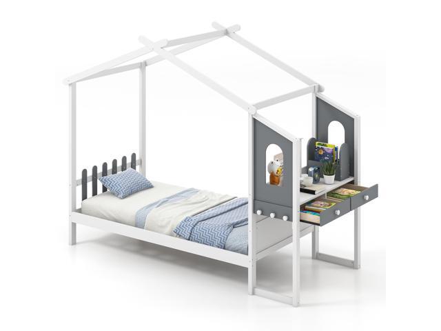 Click here for SlickBlue Frame with House Roof Canopy and Fence f... prices