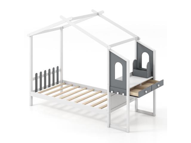 Click here for SlickBlue Frame with House Roof Canopy and Fence f... prices