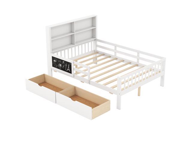 Click here for SlickBlue Bed Frame with 2 Drawers and Bookcase fo... prices