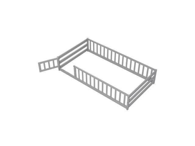 Click here for SlickBlue Twin Size Kids Wood Montessori Floor Bed... prices