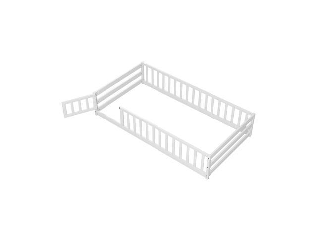 Click here for SlickBlue Kids Wood Montessori Floor Bed with Door... prices