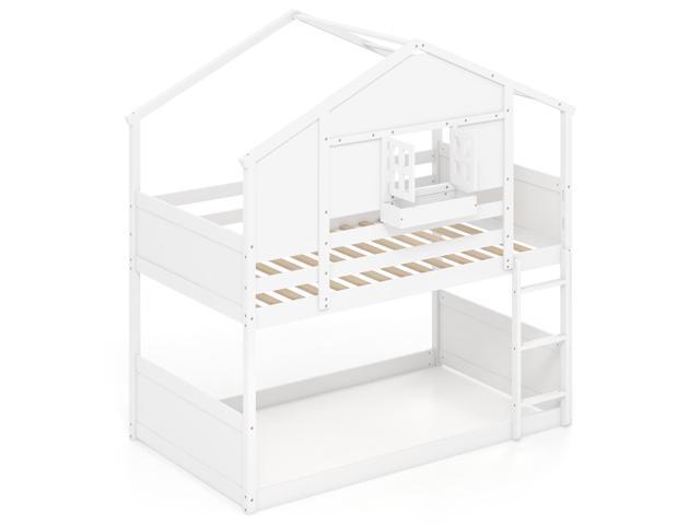 Click here for SlickBlue Bunk Bed for Kids with Roof and Lockable... prices