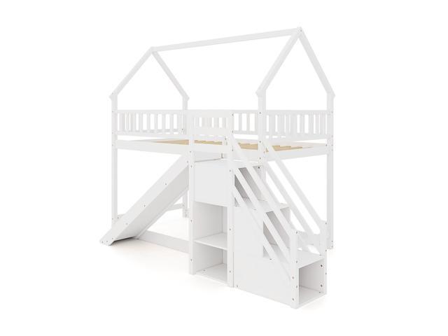 Click here for SlickBlue Bunk Bed with Slide and Staircase prices