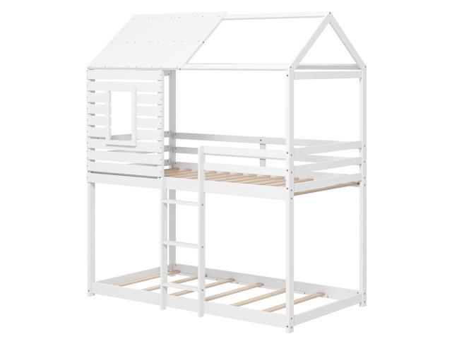 Click here for SlickBlue House Bunk Bed with Roof and Full-length... prices