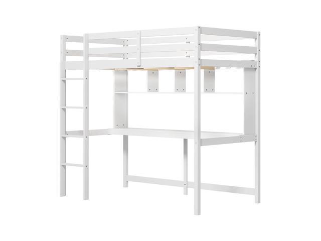Click here for SlickBlue Loft Bed with Desk and Shelves for Home... prices