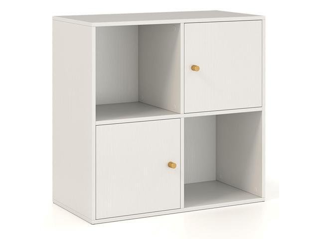 Click here for SlickBlue 4-Cube Bookcase 3-Tier Bookshelf with Du... prices