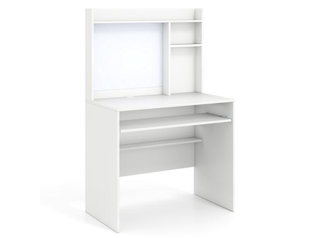 Click here for SlickBlue Compact Office Computer Desk with Hutch... prices