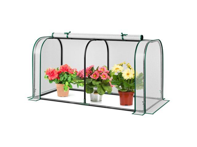 Click here for SlickBlue Mini Tunnel Greenhouse with Roll-up Zipp... prices