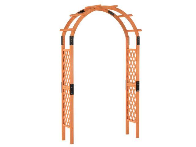 Click here for SlickBlue 7.7 Feet Garden Arch Wooden Arbor for Cl... prices