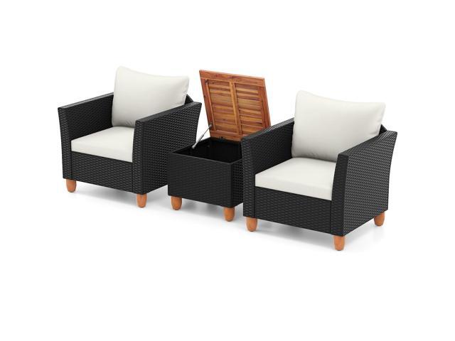 Click here for SlickBlue 3 Pieces Outdoor Patio Rattan Furniture... prices
