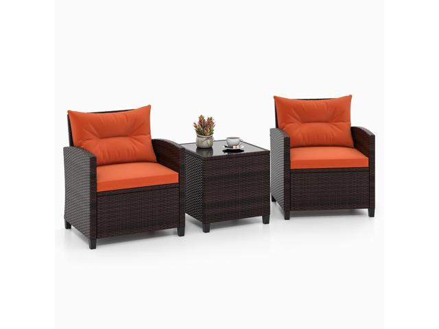 Click here for SlickBlue 3 Pieces Rattan Patio Furniture Set with... prices
