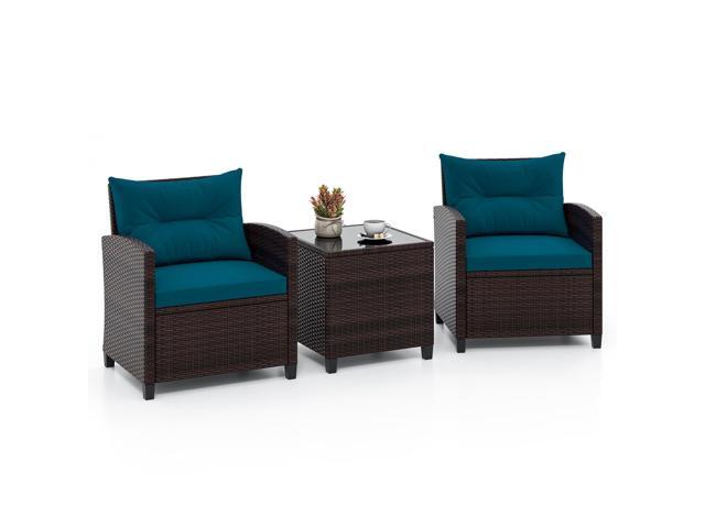 Click here for SlickBlue 3 Pieces Rattan Patio Furniture Set with... prices