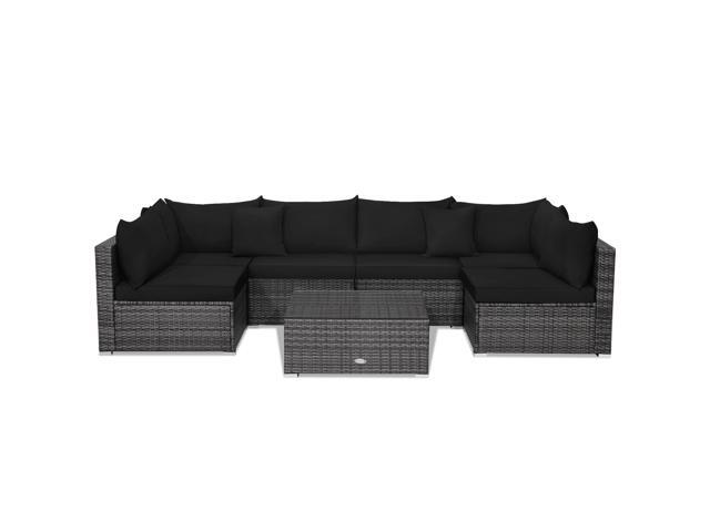 Click here for SlickBlue 7 Pieces Patio Rattan Furniture Set with... prices