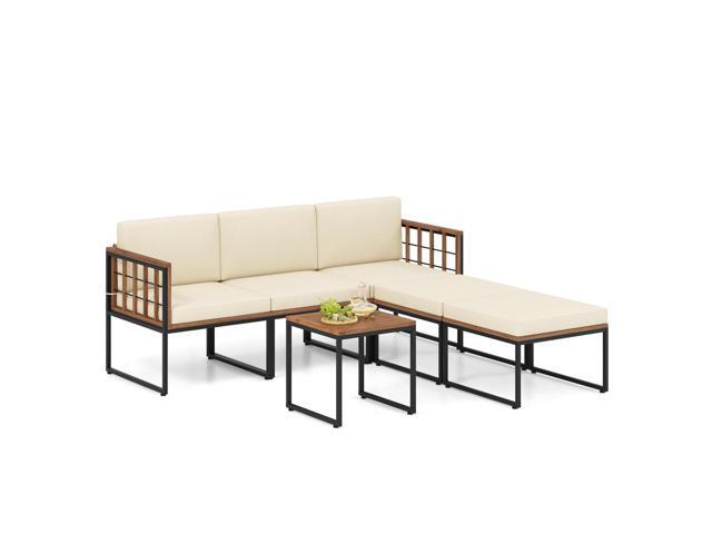 Click here for SlickBlue 6 Pieces Acacia Wood Patio Furniture Set... prices