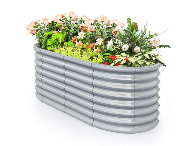 Click here for SlickBlue 5 x 3 x 2 Feet Metal Oval Raised Garden... prices