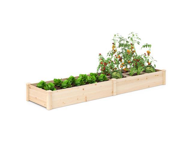 Click here for SlickBlue Wooden Raised Open-Ended Base Garden Bed... prices