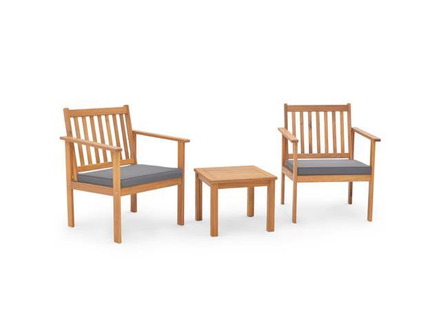 Click here for SlickBlue 3 Pieces Patio Wood Furniture Set with s... prices