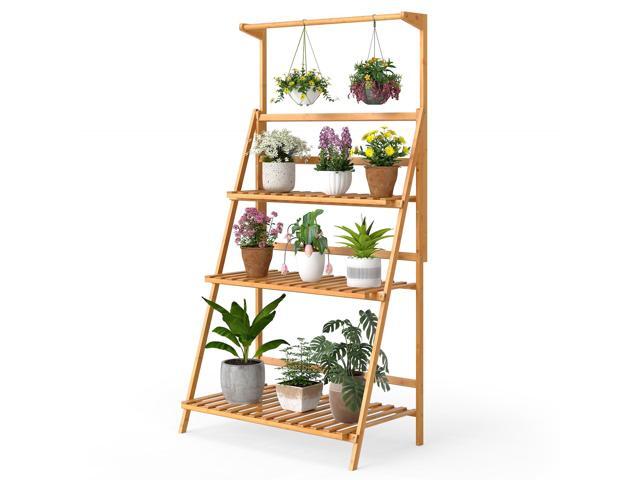 Click here for SlickBlue 3 Tier Bamboo Hanging Plant Stand with H... prices