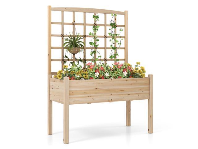 Click here for SlickBlue Raised Garden Bed with Lattice Trellis a... prices