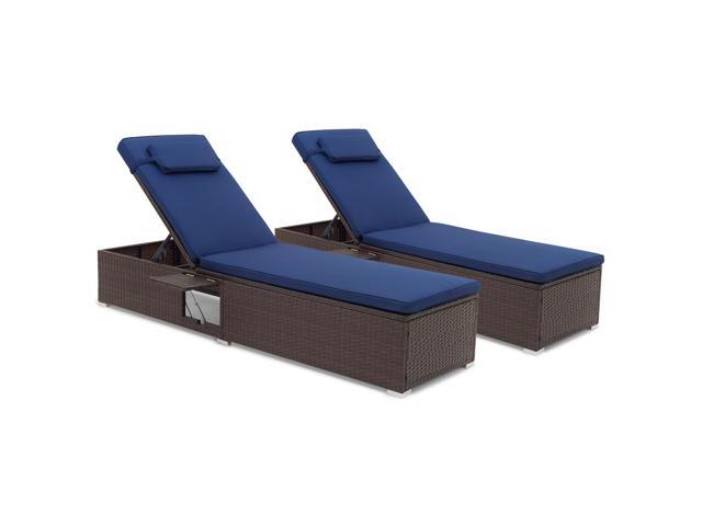 Click here for SlickBlue Patio Chaise Lounge Set of 2 with Backre... prices