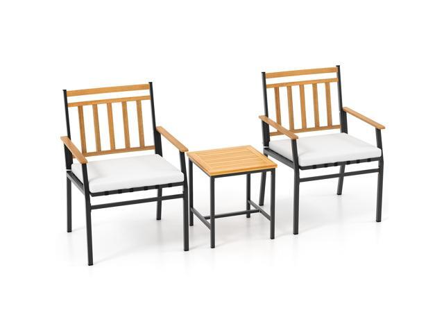 Click here for SlickBlue 3 Pieces Outdoor Furniture Set Acacia Wo... prices