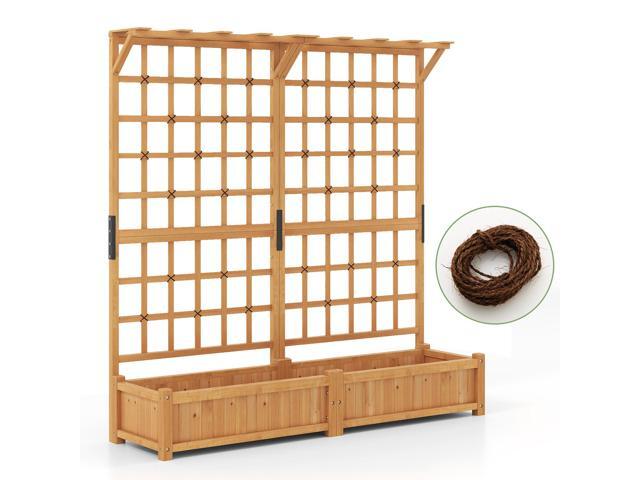 Click here for SlickBlue 71 Inches Large Wooden Planter Container... prices