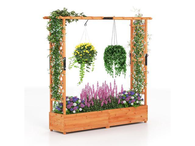 Click here for SlickBlue Raised Garden Bed with Arch Trellis and... prices