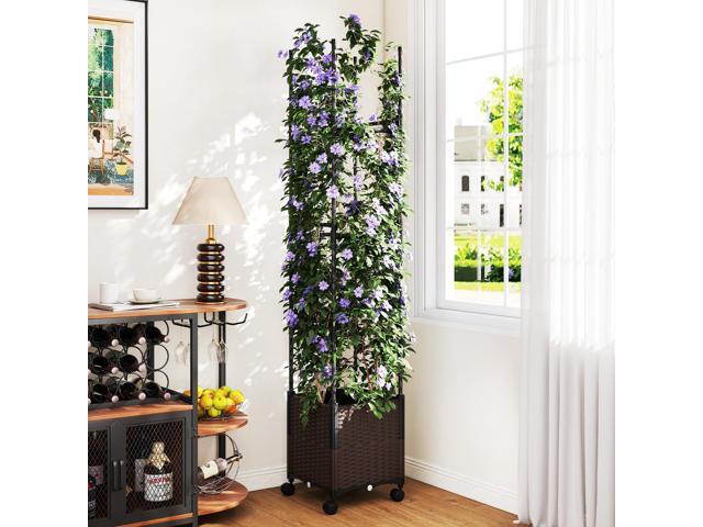 Click here for SlickBlue 87 Inch Tall Raised Garden Bed with Plan... prices