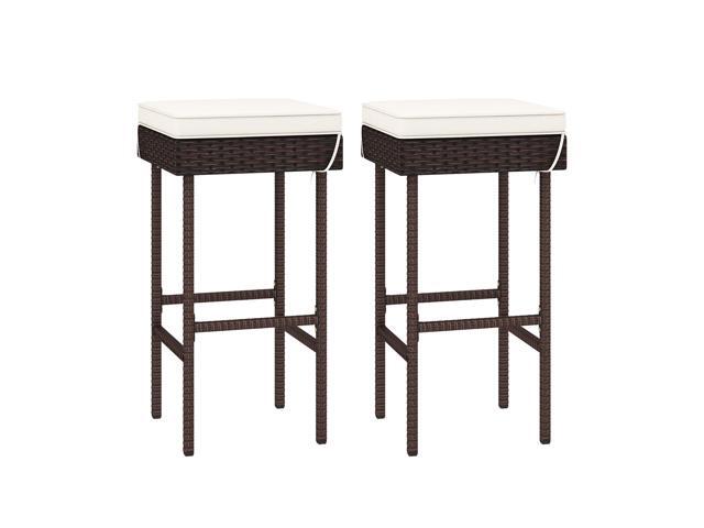 Click here for SlickBlue Patio Rattan Barstools Set of 2 with Foo... prices