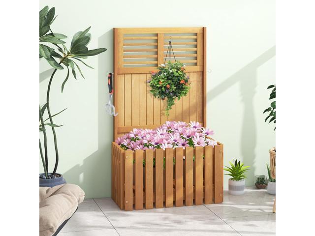 Click here for SlickBlue Wooden Raised Garden Bed with Privacy Sc... prices