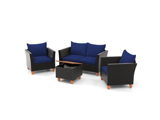 Click here for SlickBlue 4 Pieces Outdoor Conversation Set with S... prices