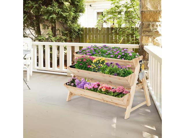 Click here for SlickBlue 3 Tier Wooden Vertical Raised Garden Bed... prices