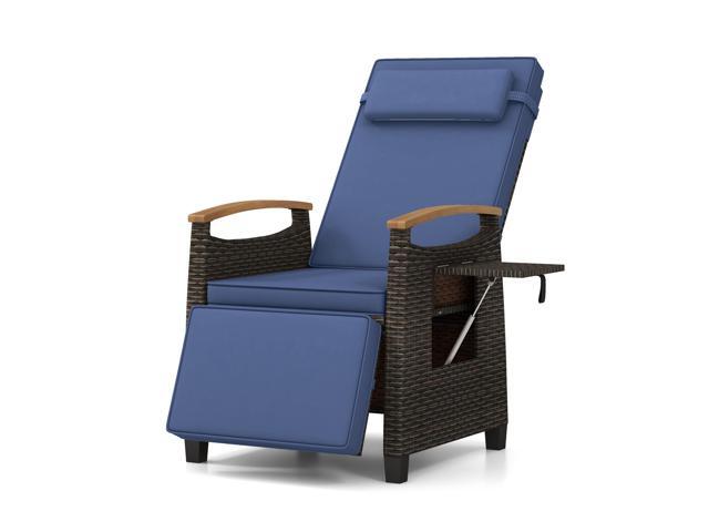 Click here for SlickBlue Patio Wicker Recliner Chair with Adjusta... prices