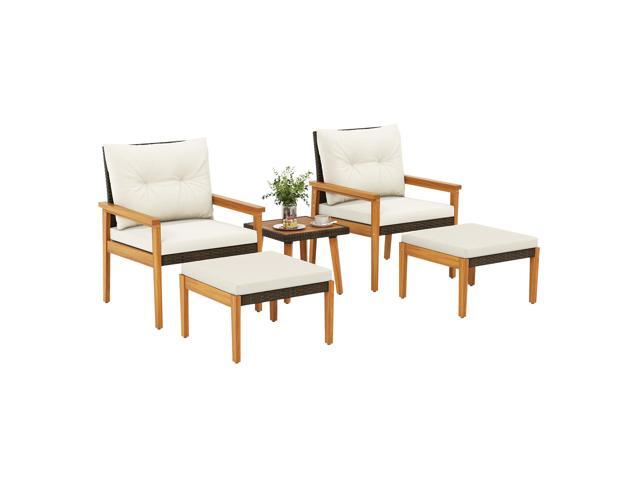 Click here for SlickBlue 5 Piece Rattan Furniture Set with Square... prices