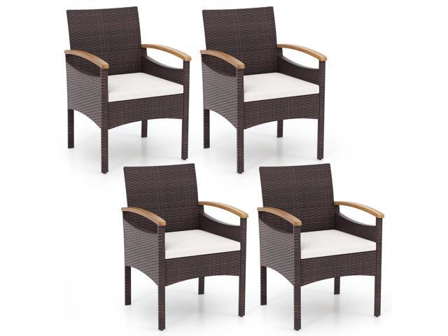 Click here for SlickBlue Patio Dining Chairs Set of 4 with Acacia... prices