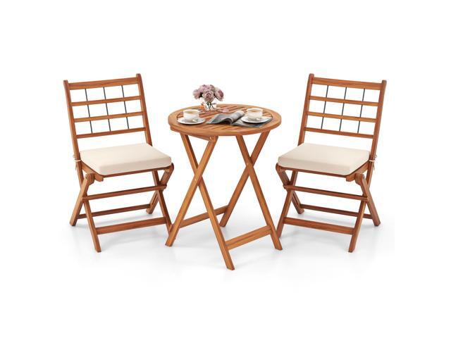 Click here for SlickBlue 3 Pieces Acacia Wood Patio Bistro Set wi... prices