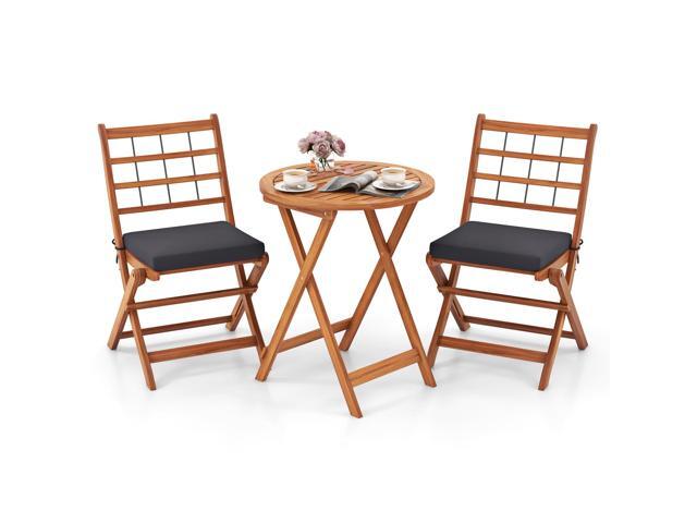 Click here for SlickBlue 3 Pieces Acacia Wood Patio Bistro Set wi... prices