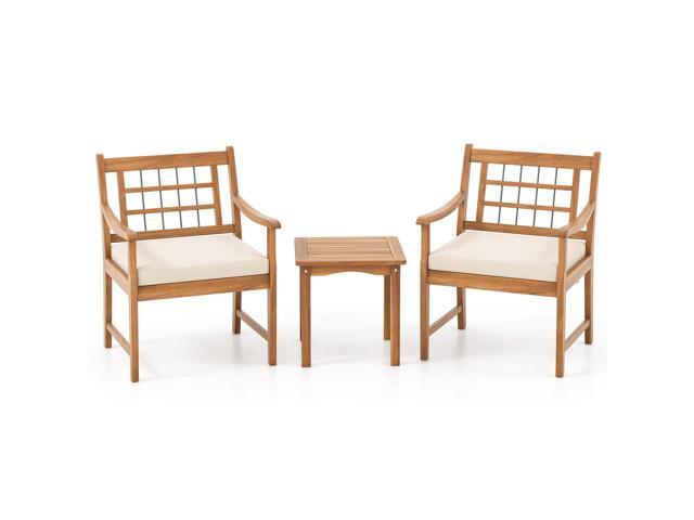 Click here for SlickBlue 3 Piece Wood Patio Furniture Set with Se... prices