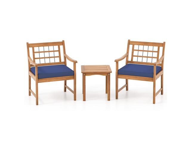 Click here for SlickBlue 3 Piece Wood Patio Furniture Set with Se... prices