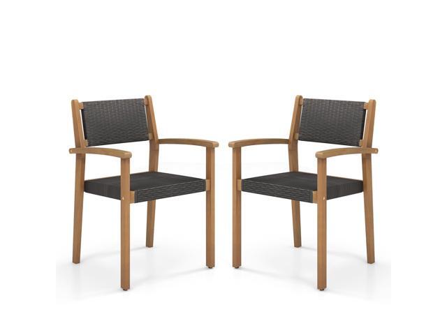 Click here for SlickBlue Set of 2 Stackable Outdoor Wicker Dining... prices