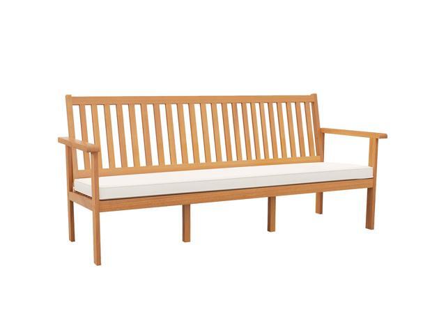 Click here for SlickBlue Outdoor 3-Seat Wood Bench with Seat Cush... prices