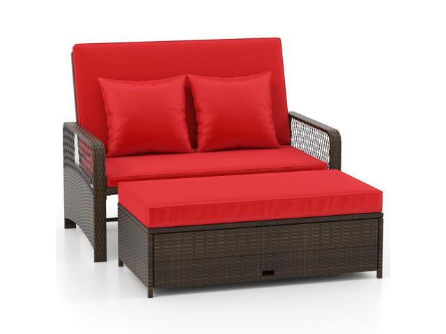 Click here for SlickBlue Outdoor Wicker Daybed with Adjustable Ba... prices