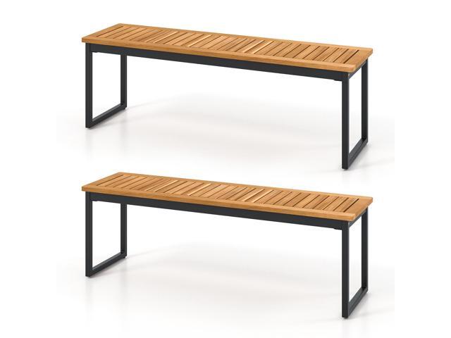 Click here for SlickBlue Set of 2 Patio Dining Bench for 2-3 Pers... prices