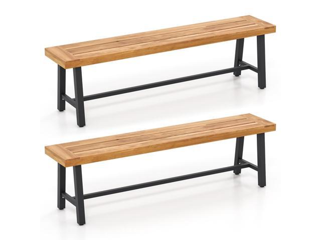 Click here for SlickBlue 3-Person Acacia Patio Wood Outdoor Backl... prices