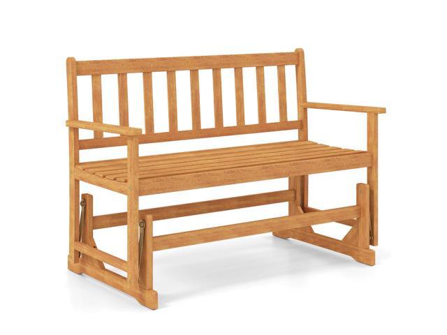 Click here for SlickBlue 2-Person Outdoor Acacia Wood Glider Benc... prices