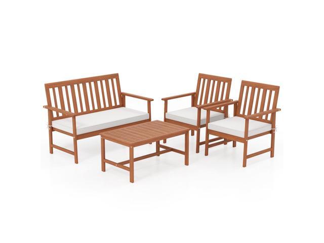 Click here for SlickBlue 4 Pieces Acacia Wood Furniture Set with... prices