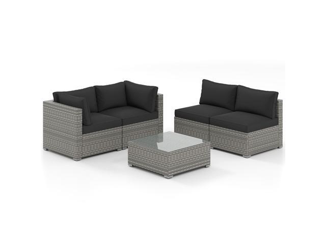 Click here for SlickBlue 5-Piece Outdoor Patio Sectional Sofa Cou... prices